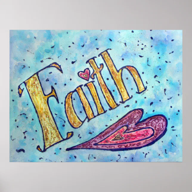 Inspirational Word "Faith" Poster | Zazzle