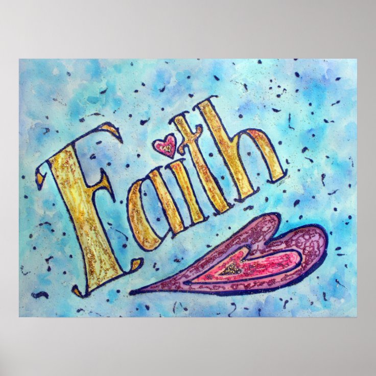 Inspirational Word "Faith" Poster | Zazzle