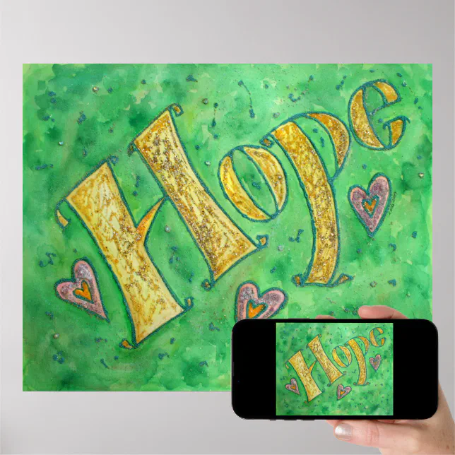 Inspirational Word "Hope" Poster | Zazzle