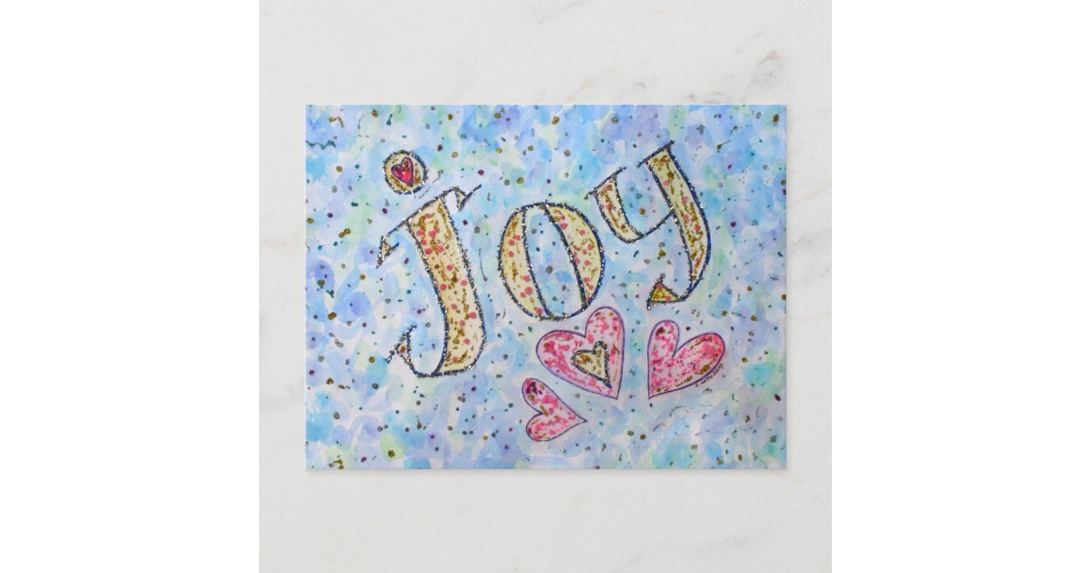 Inspirational Word "Joy" Postcard | Zazzle