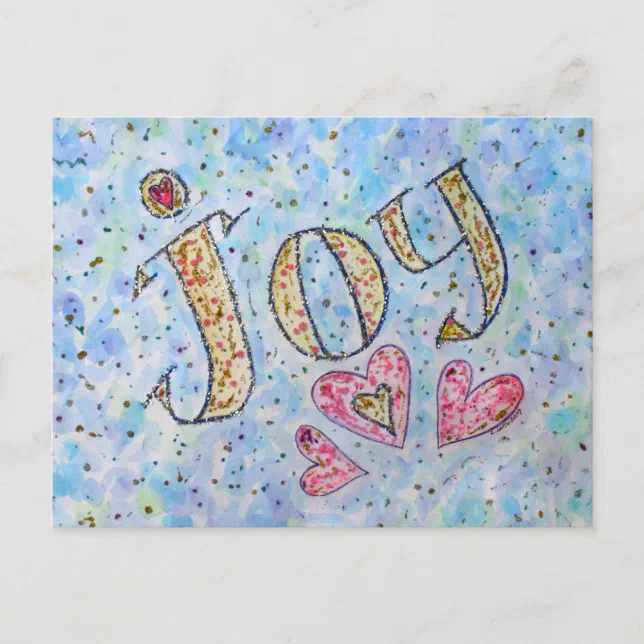 Inspirational Word "Joy" Postcard | Zazzle