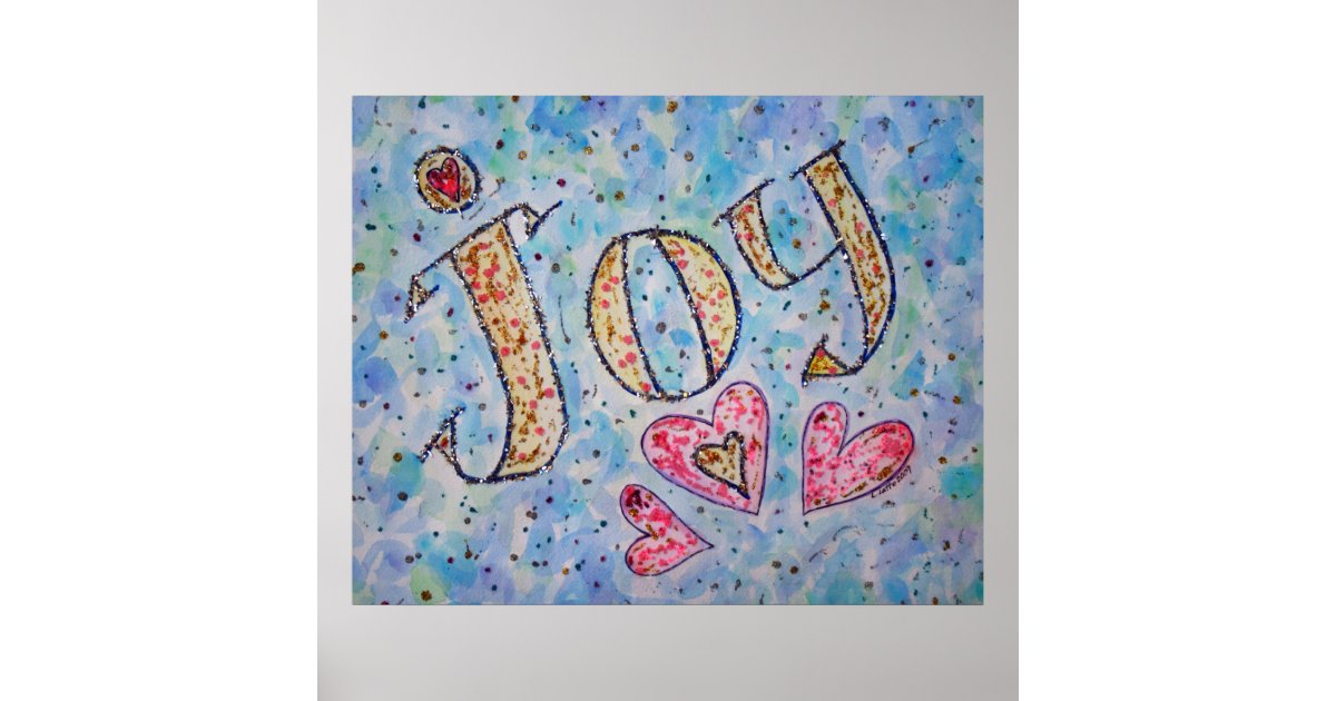 Inspirational Word "Joy" Poster | Zazzle