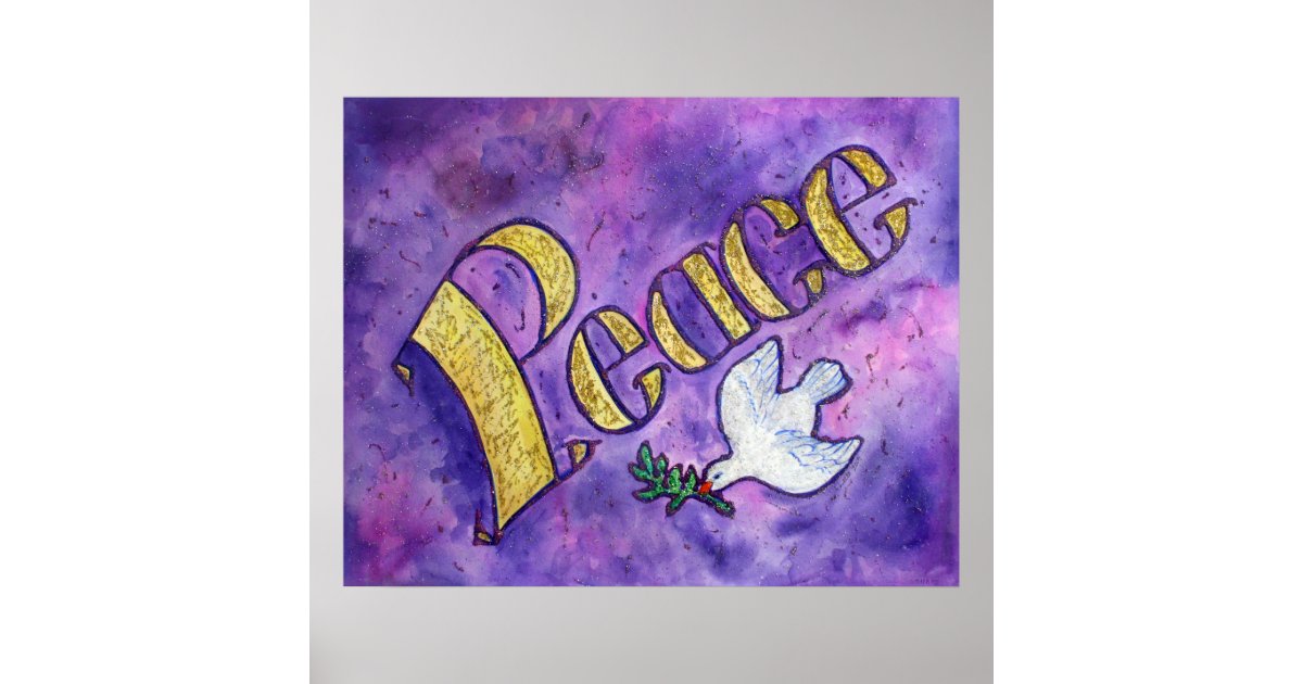 Inspirational Word "Peace" Poster | Zazzle