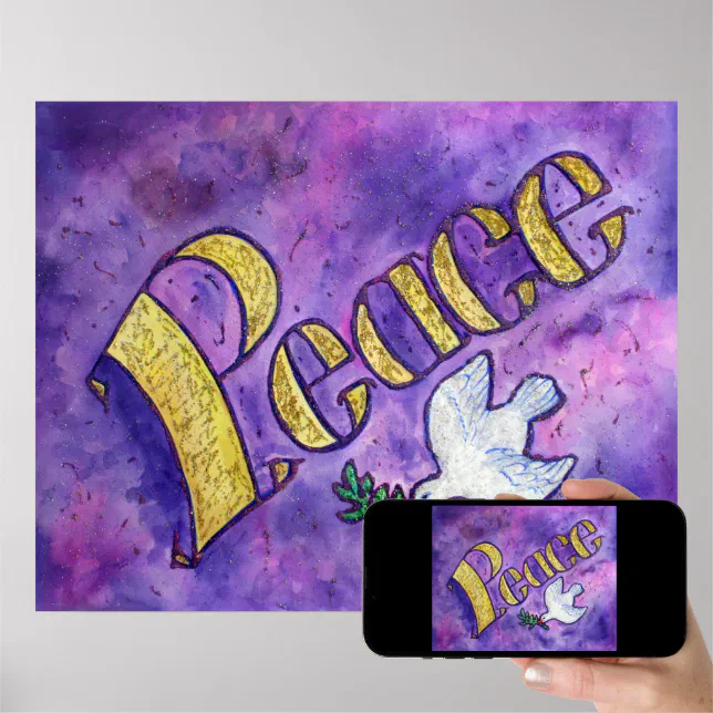 Inspirational Word "Peace" Poster | Zazzle