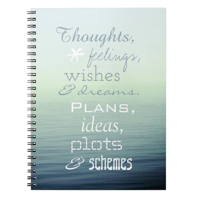 Inspirational Word Poem Notebook | Zazzle