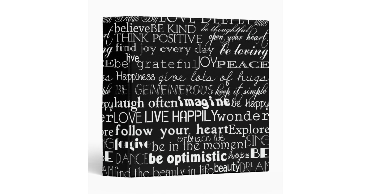 Inspirational Words Binder | Zazzle