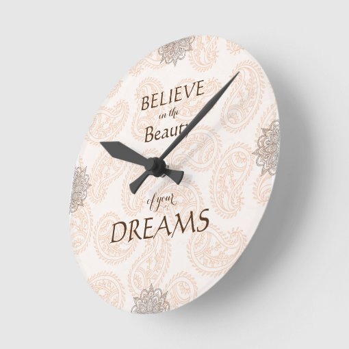 Inspirational Words Clock | Zazzle