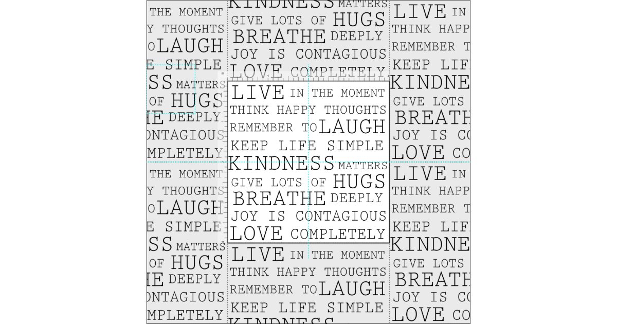 Inspirational Words Fabric | Zazzle