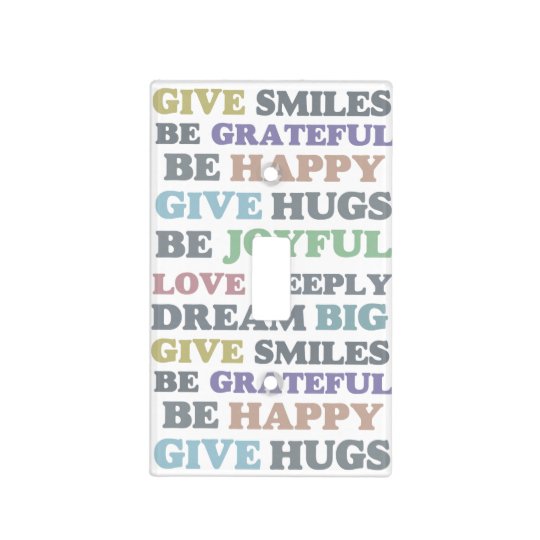 Inspirational Words Light Switch Cover | Zazzle.com