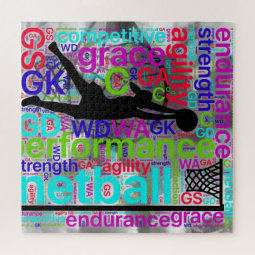 Inspirational Words Netball Player Positions Jigsaw Puzzle | Zazzle