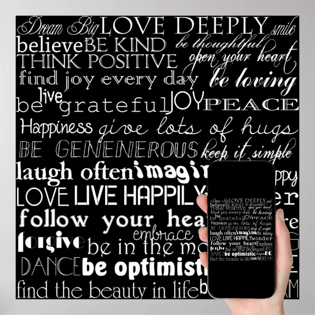 Inspirational Words Poster | Zazzle