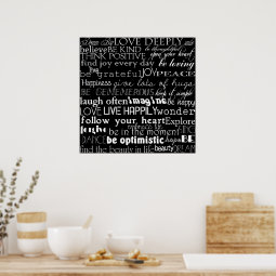 Inspirational Words Poster | Zazzle