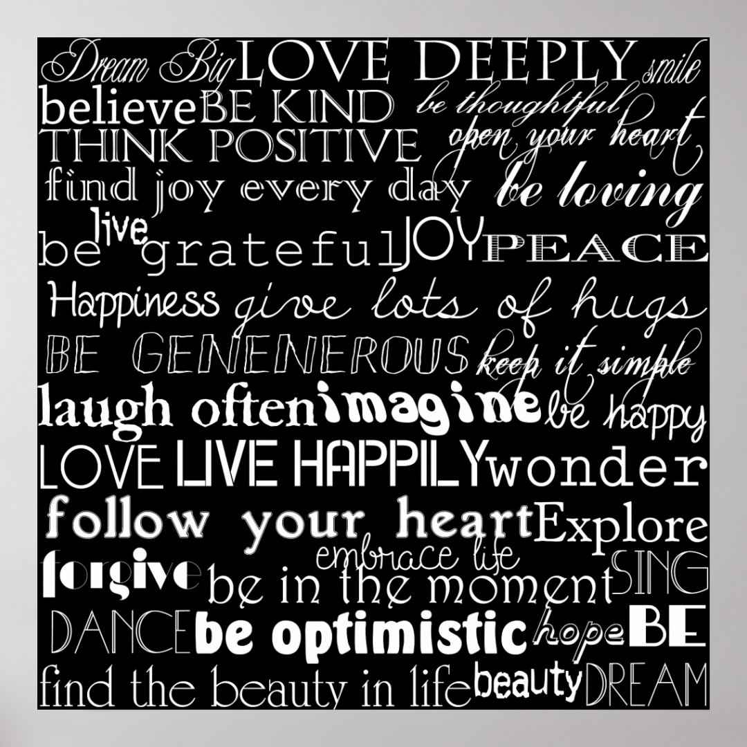 Inspirational Words Poster | Zazzle