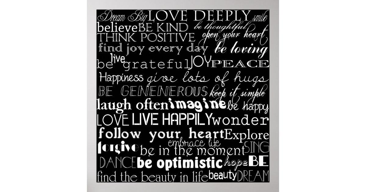 Inspirational Words Poster | Zazzle