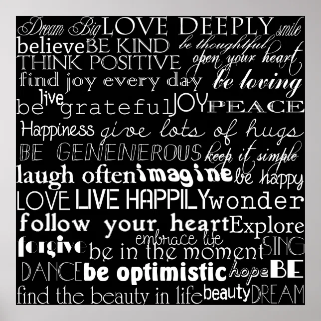 Inspirational Words Poster | Zazzle
