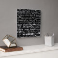 Inspirational Words Square Wall Clock | Zazzle