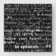 Inspirational Words Square Wall Clock | Zazzle