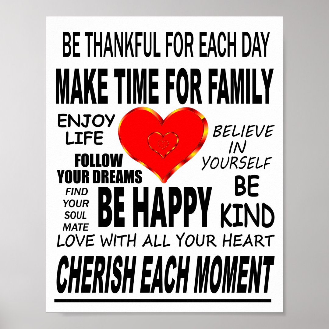 Inspirational Words To Live By Poster | Zazzle