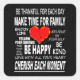 Inspirational Words To Live By Square Sticker | Zazzle