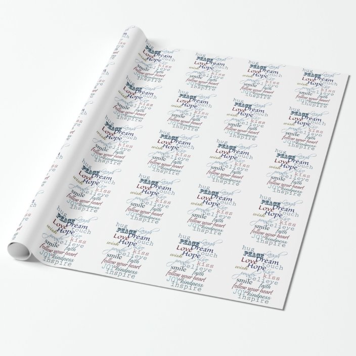 Inspirational Words Wrapping Paper | Zazzle.com