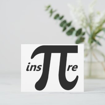 Inspire Inspirational Pi Symbol Postcard | Zazzle