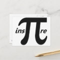 Inspire Inspirational Pi Symbol Postcard | Zazzle