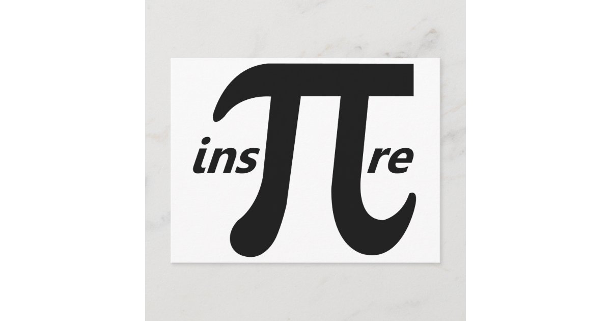 Inspire Inspirational Pi Symbol Postcard | Zazzle