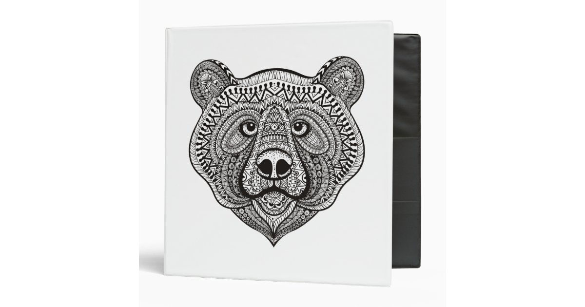 Inspired Bear Face Binder | Zazzle