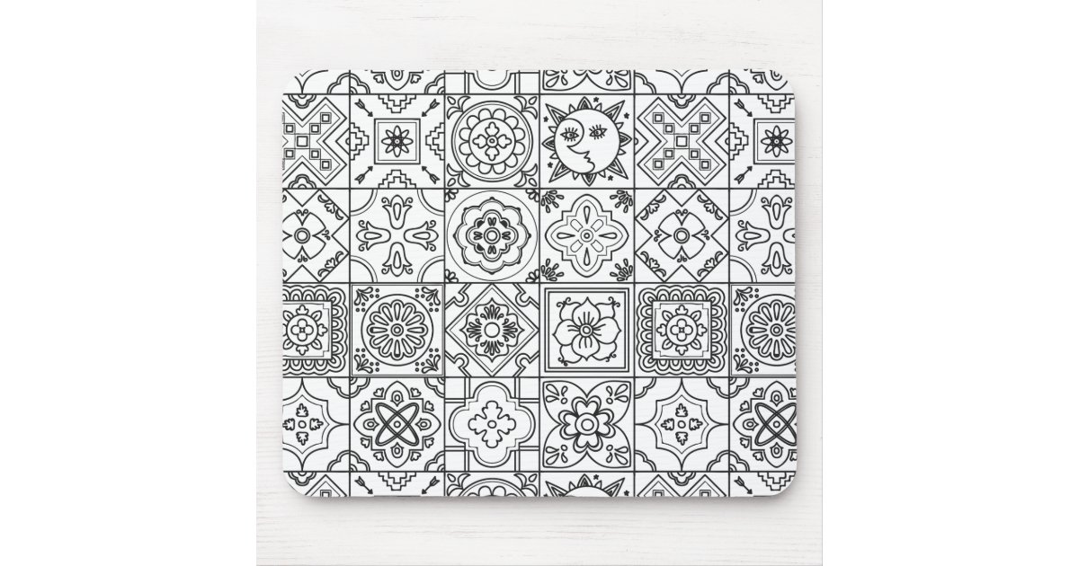 Inspired Talavera Pattern Mouse Pad | Zazzle