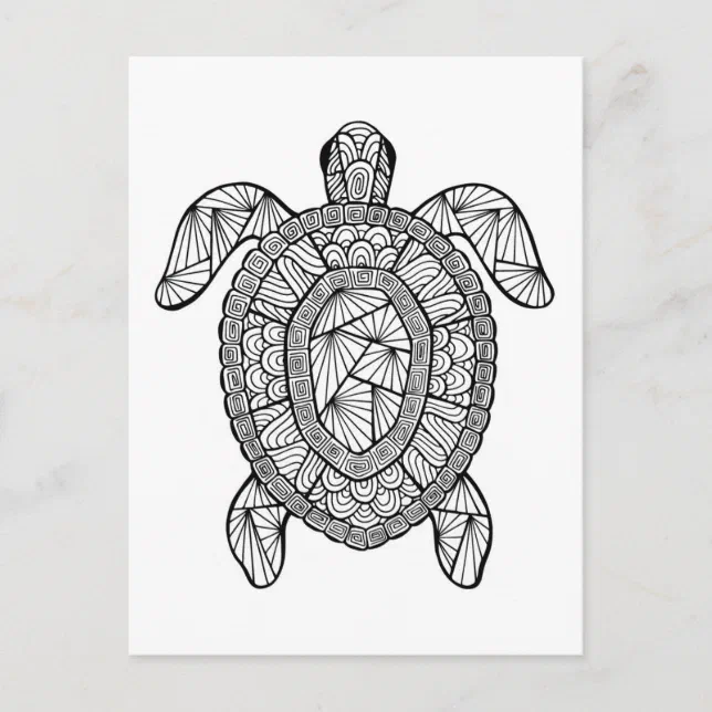 Inspired Turtle Postcard | Zazzle