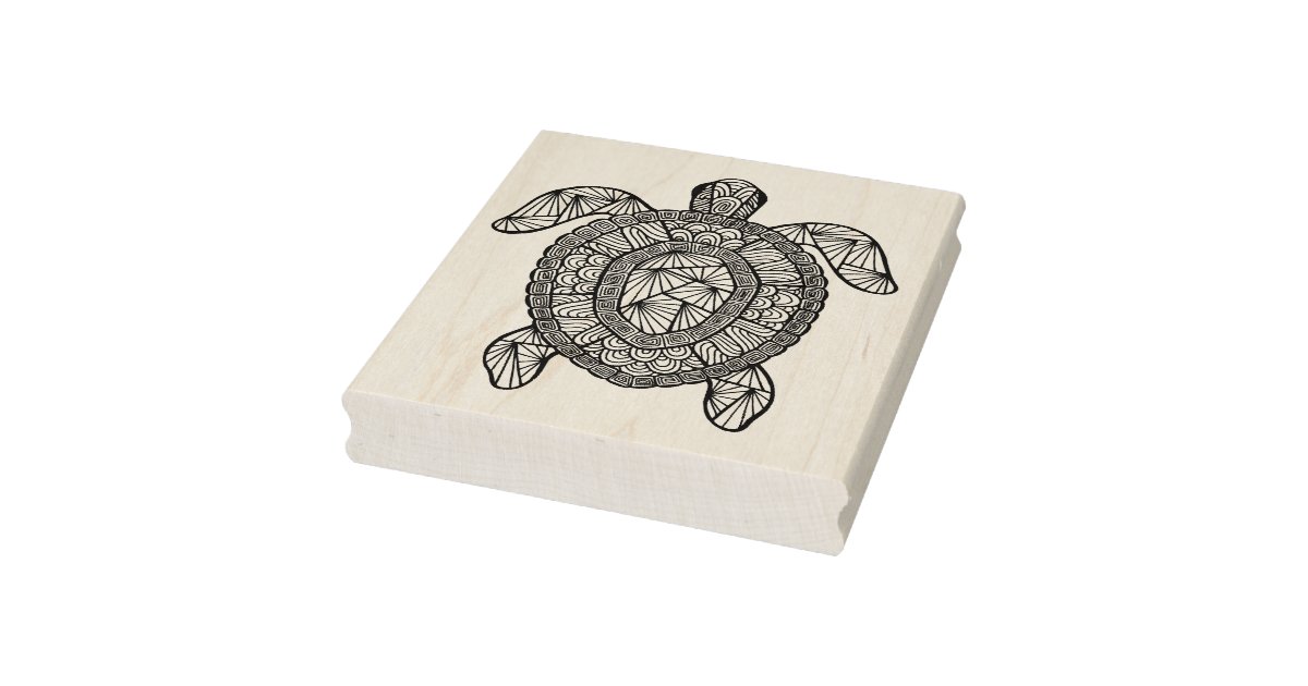 Inspired Turtle Rubber Stamp | Zazzle