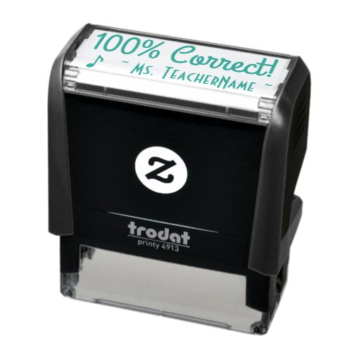 Inspiring "100% Correct!" Marking Rubber Stamp | Zazzle