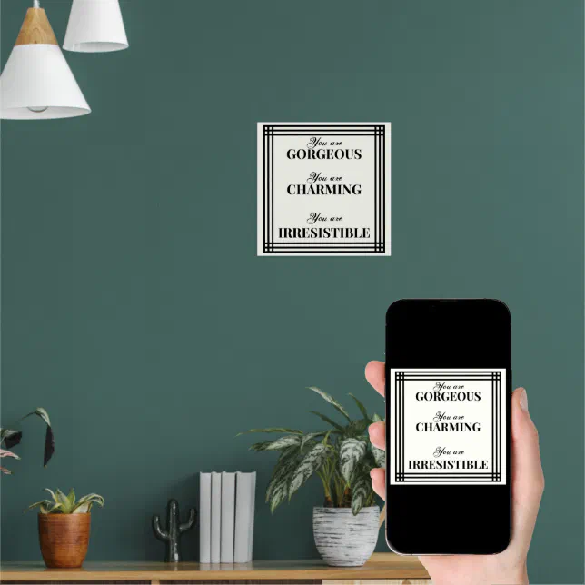 Inspiring Black & White Self-Esteem Quote You Are Poster | Zazzle