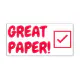 Inspiring "GREAT PAPER!" Instructor Rubber Stamp | Zazzle