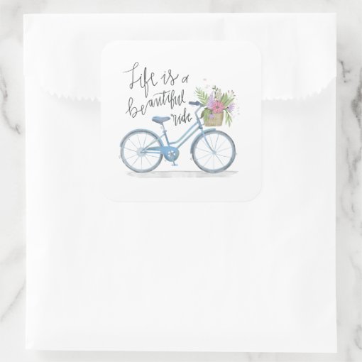 Inspiring Life is a Beautiful Ride Sticker Seal | Zazzle