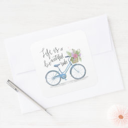 Inspiring Life is a Beautiful Ride Sticker Seal | Zazzle