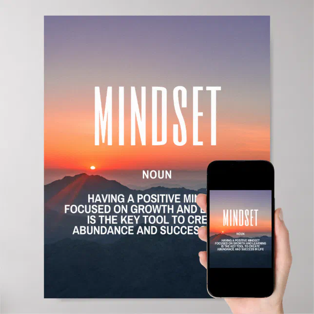 Inspiring Quote On Having a Positive Mindset Poster | Zazzle