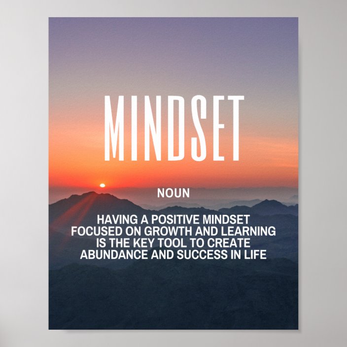 Inspiring Quote On Having a Positive Mindset Poster | Zazzle.com
