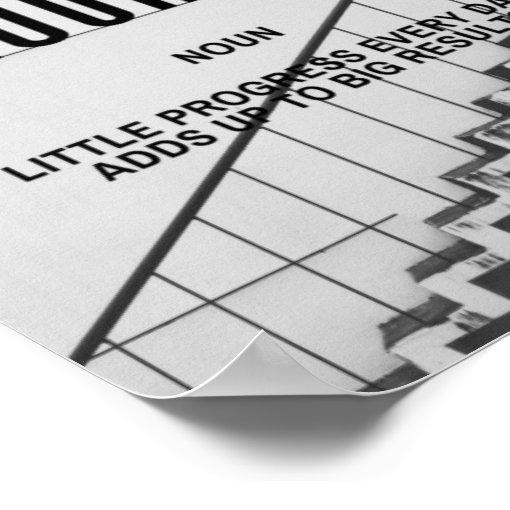 Inspiring Quote On Progress Poster | Zazzle