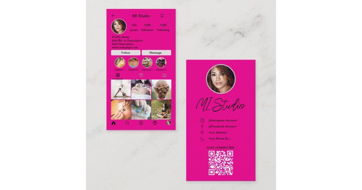 Insta Business Card | Zazzle
