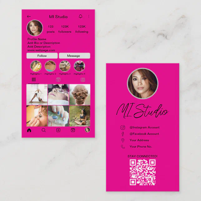 Insta Business Card | Zazzle