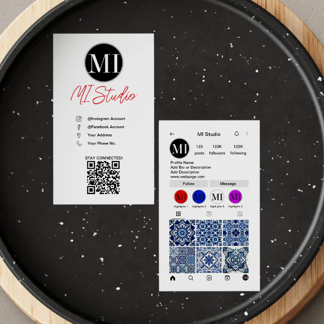 Insta Business Card | Zazzle