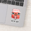 Insta-jam Funny Social Media Jam Pun Sticker | Zazzle