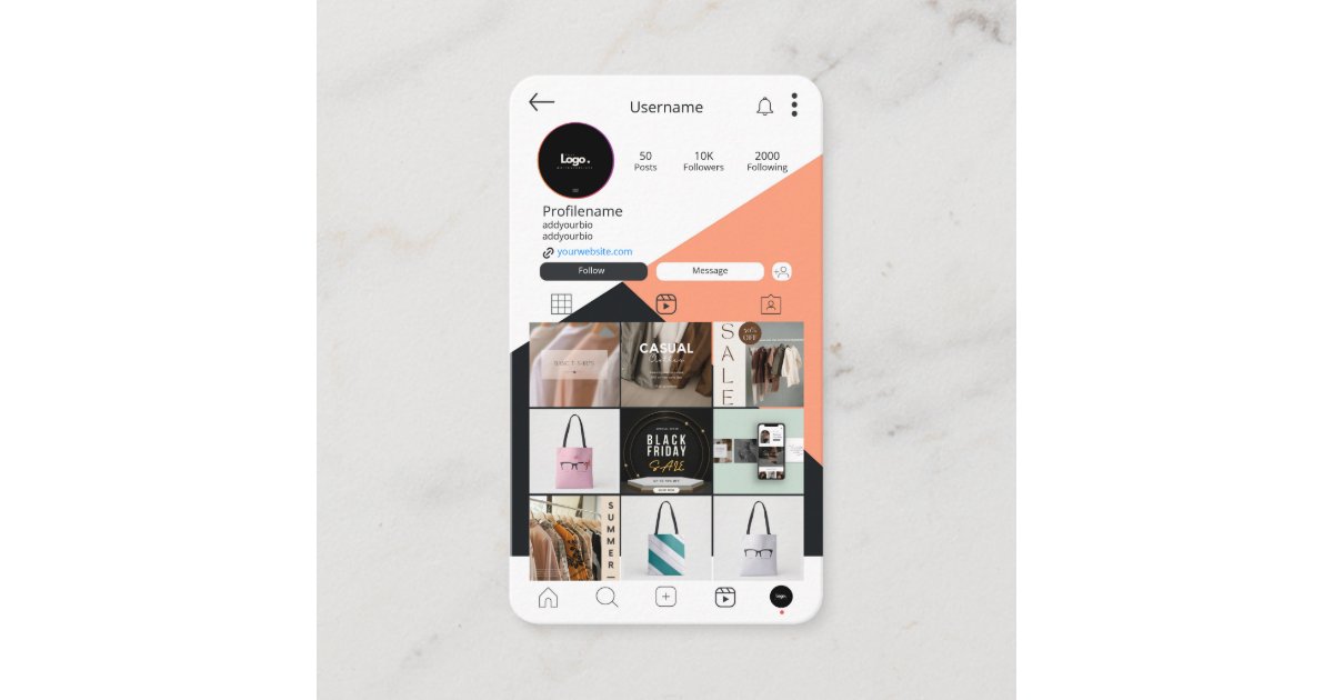 Instagram Business Card Scan To Connect QR Code | Zazzle