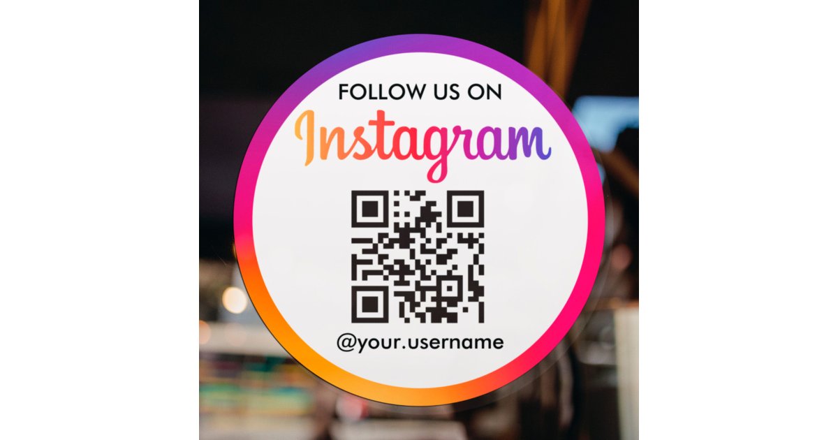 Instagram Business QR Code Sticker | Zazzle