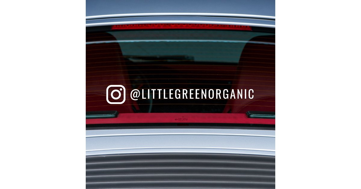 Instagram Car Window Cling | Your Instagram Name | Zazzle