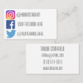 Instagram facebook twitter business card | Zazzle