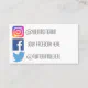 Instagram facebook twitter business card | Zazzle