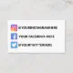 Instagram Facebook Twitter Business Card | Zazzle