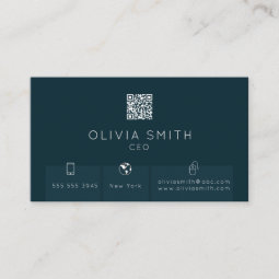 Instagram Follow Us Qr Code Modern Minimalist Business Card | Zazzle